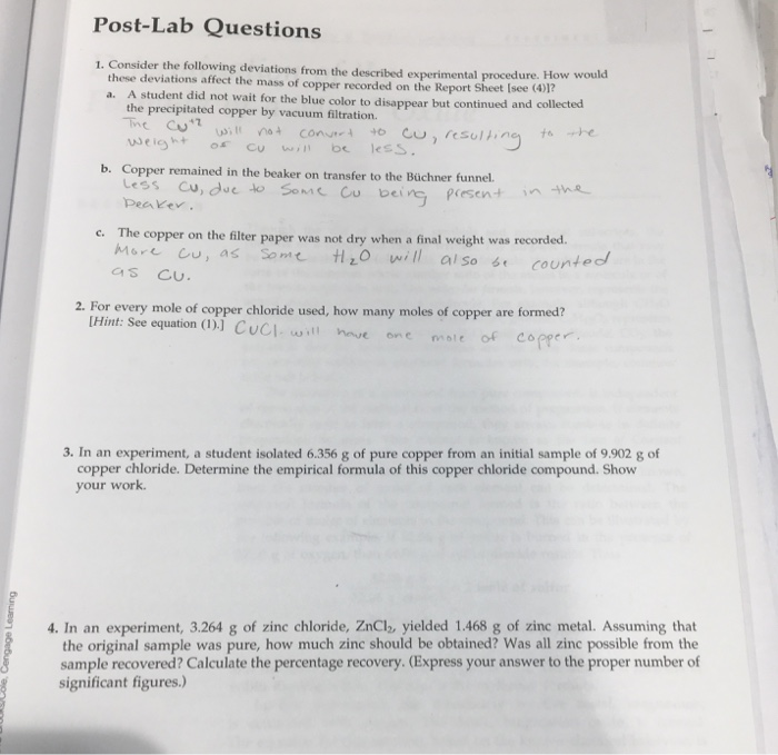Solved Post-Lab Questions 1. Consider the following | Chegg.com