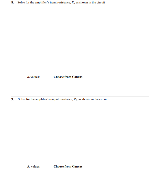 Solved Problems 7-9 MOSFET Parameters: [4 pts.ea.] | Chegg.com
