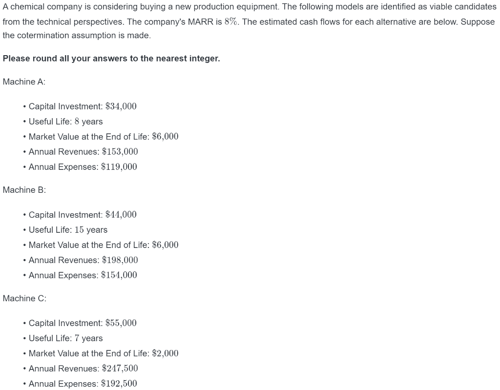 Solved a) What is FW of Machine A? b) What is FW of Machine | Chegg.com