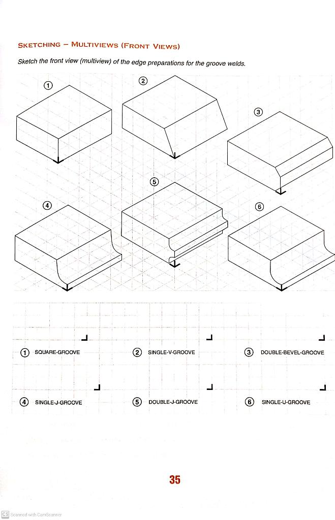 Solved SKETCHING - MULTIVIEWS (FRONT VIEWs) Sketch the front | Chegg.com