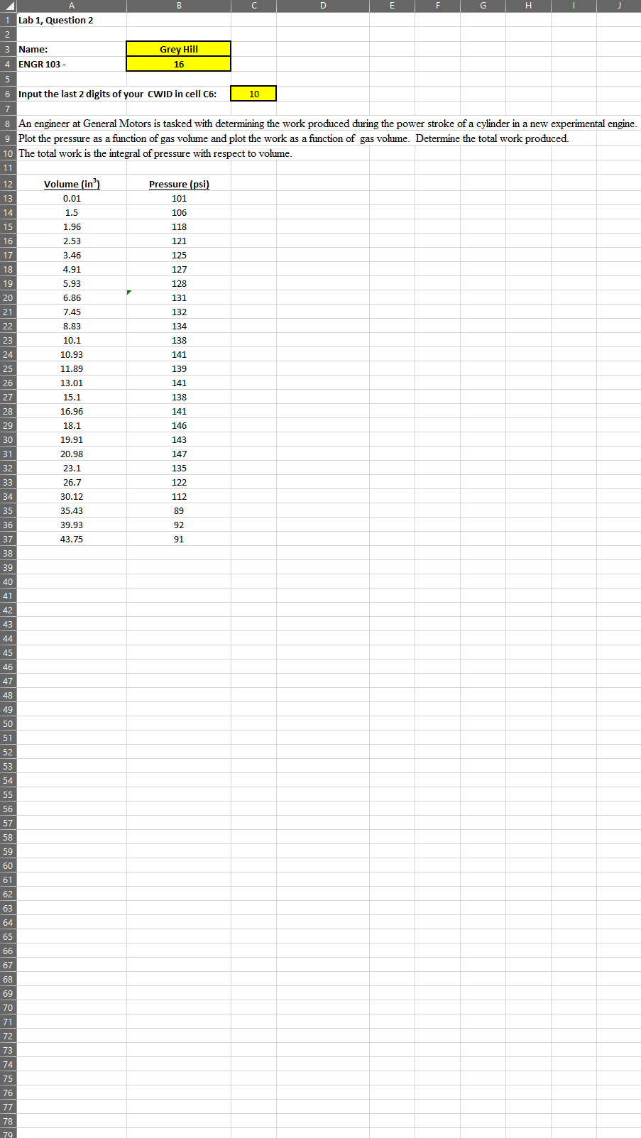 Solved Name:ENGR 103 -Input the last 2 ﻿digits of your CWID | Chegg.com