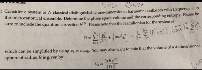 Solved : Consider a system of N classical distinguishable | Chegg.com