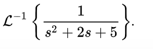 Solved L−1{s2+2s+51}. | Chegg.com