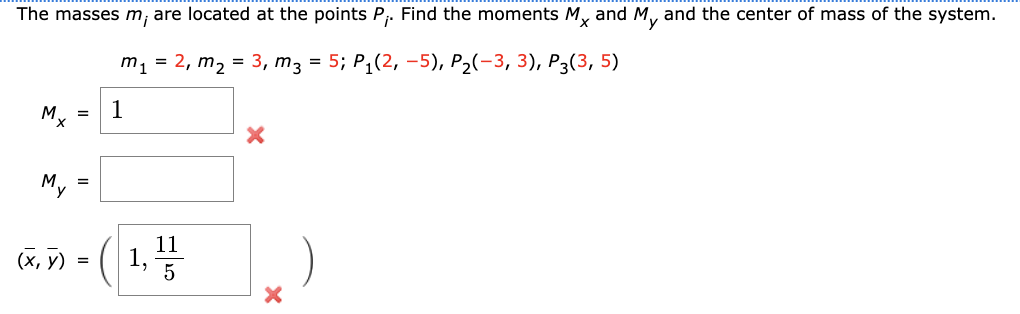 Solved The masses mi are located at the points Pi. Find the | Chegg.com