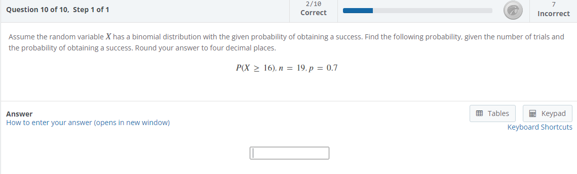 Solved Question 9 of 10, Step 1 of 1 2/10 Correct 1 6 | Chegg.com