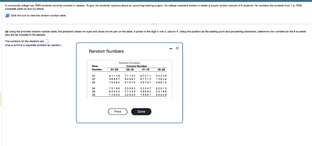 Solved Complete parts (a) and (b) below. Click the icon to | Chegg.com