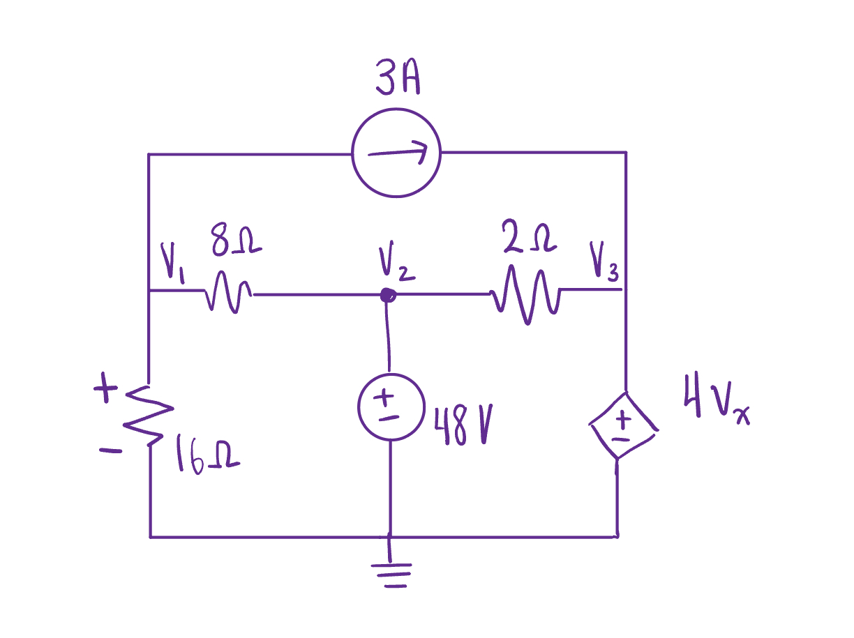 Solved Use nodal analysis to this circuit and find the node | Chegg.com