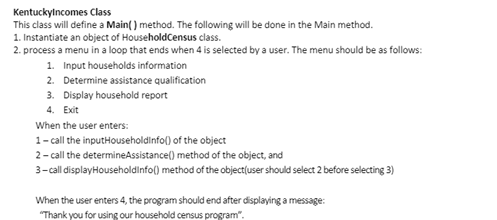 Solved Write a console C# program that has two classes on | Chegg.com