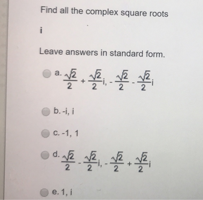 Solved Find three cube roots for the complex number 64 Leave | Chegg.com