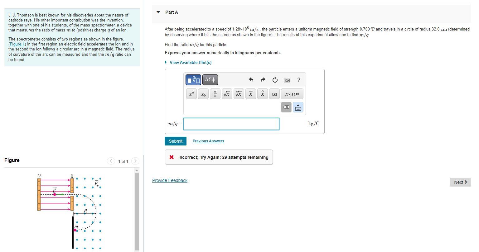 Solved Figure X Incorrect; Try Again; 29 attempts remaining | Chegg.com