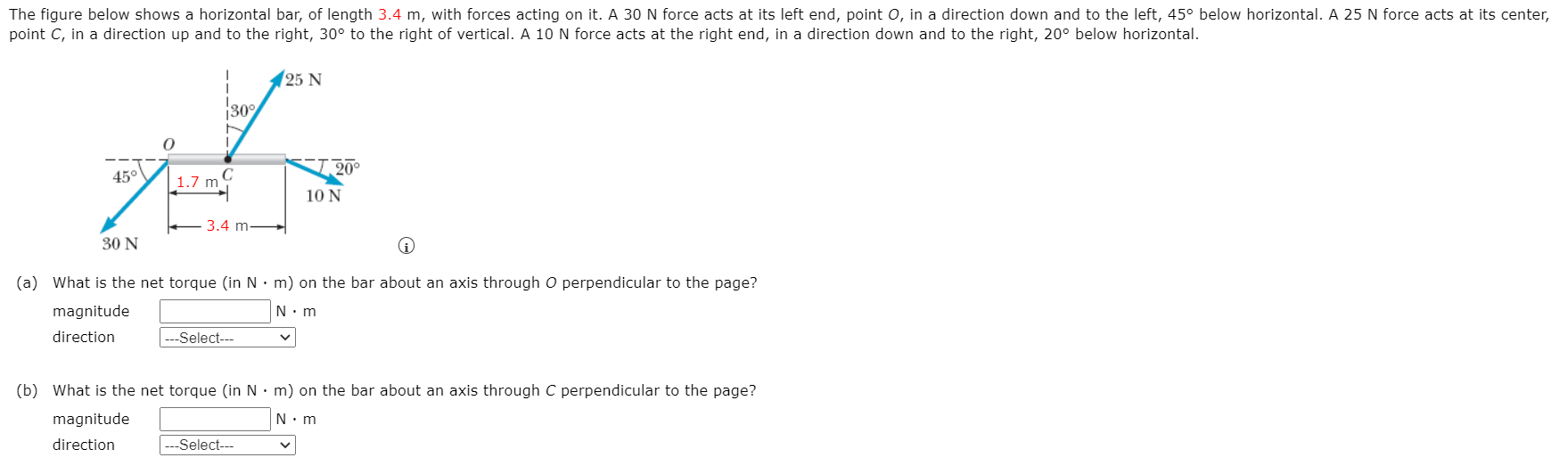 Solved The figure below shows a horizontal bar, of length | Chegg.com