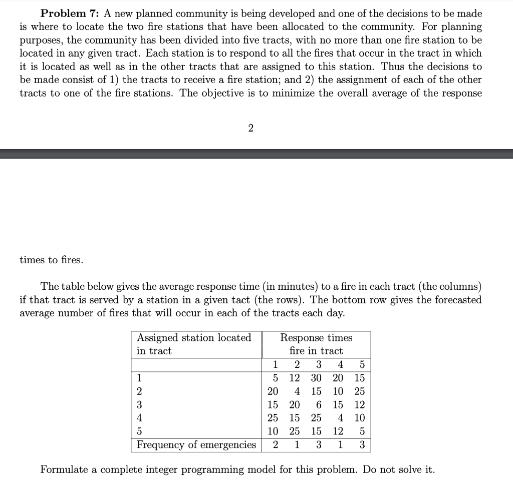 Solved Problem 7: A new planned community is being developed | Chegg.com
