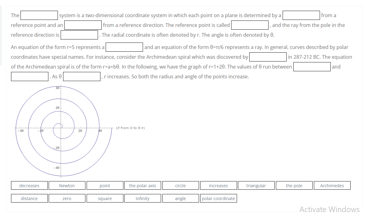 Solved The system is a two-dimensional coordinate system in | Chegg.com