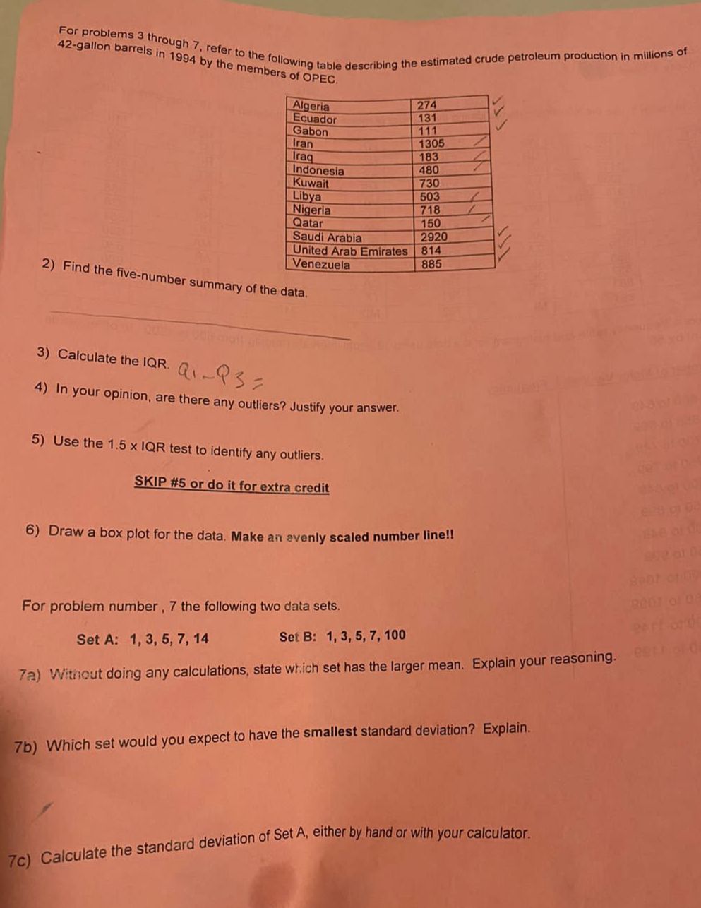 Solved For problems 3 through 7 , refer to the following | Chegg.com