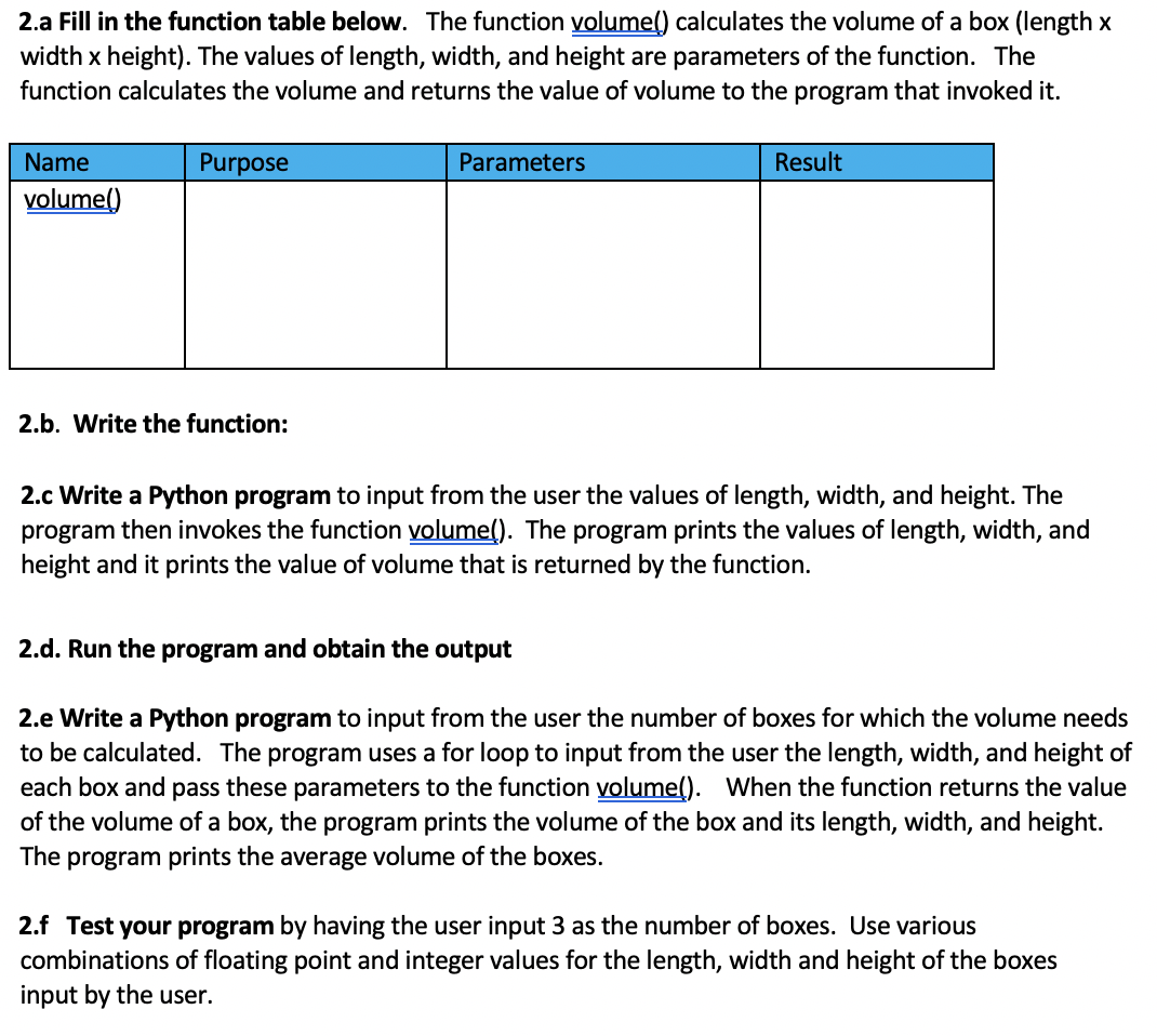 Solved 2.a Fill in the function table below. The function | Chegg.com