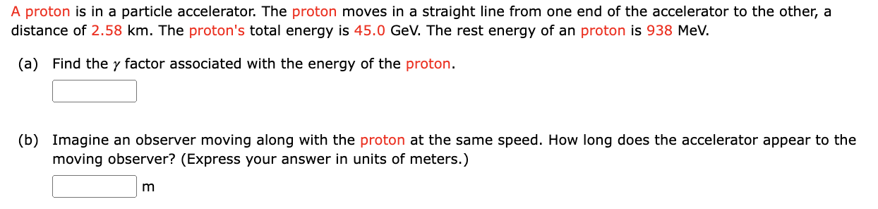 Solved A proton is in a particle accelerator. The proton | Chegg.com