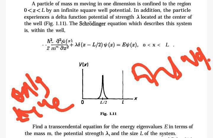 Solved A particle of mass m moving in one dimension is | Chegg.com