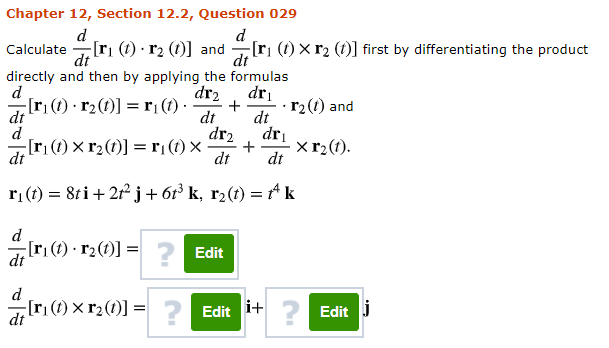 Solved Chapter 12, Section 12.2, Question 029 Calculate [rı | Chegg.com