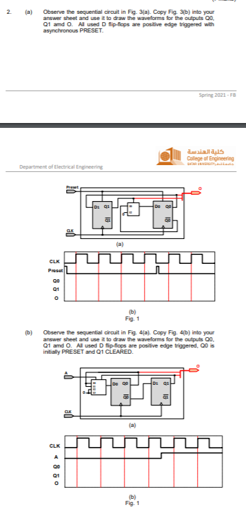 (a) Observe the sequential circuit in Fig. 3(a). Copy | Chegg.com