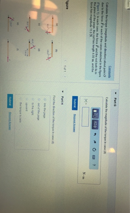 Solved Part A Calculate the torque (magnitude and direction) | Chegg.com