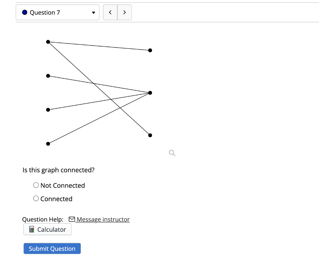 Solved Question 7 Is this graph connected? O Not | Chegg.com