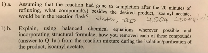 Solved Assuming that the reaction had gone to completion | Chegg.com