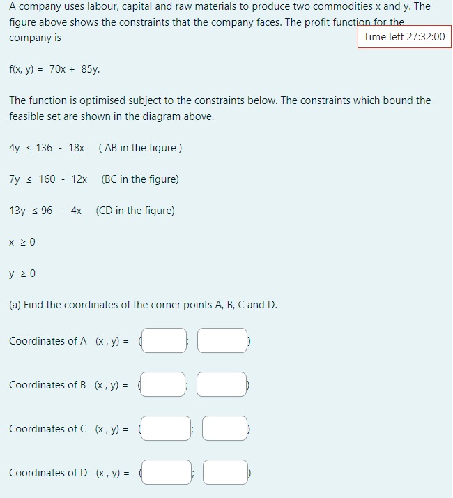 Solved Use the linear programming diagram below to answer | Chegg.com
