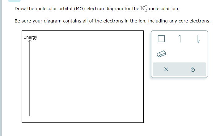 Draw the molecular orbital (MO) ﻿electron diagram for | Chegg.com