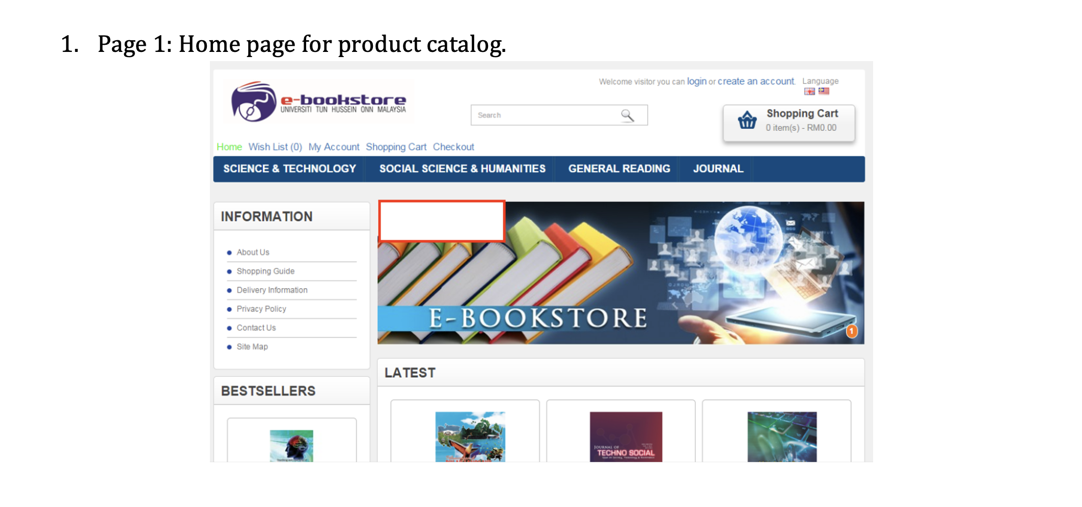 Solved 1. Page 1: Home page for product catalog.2. Page 2: | Chegg.com