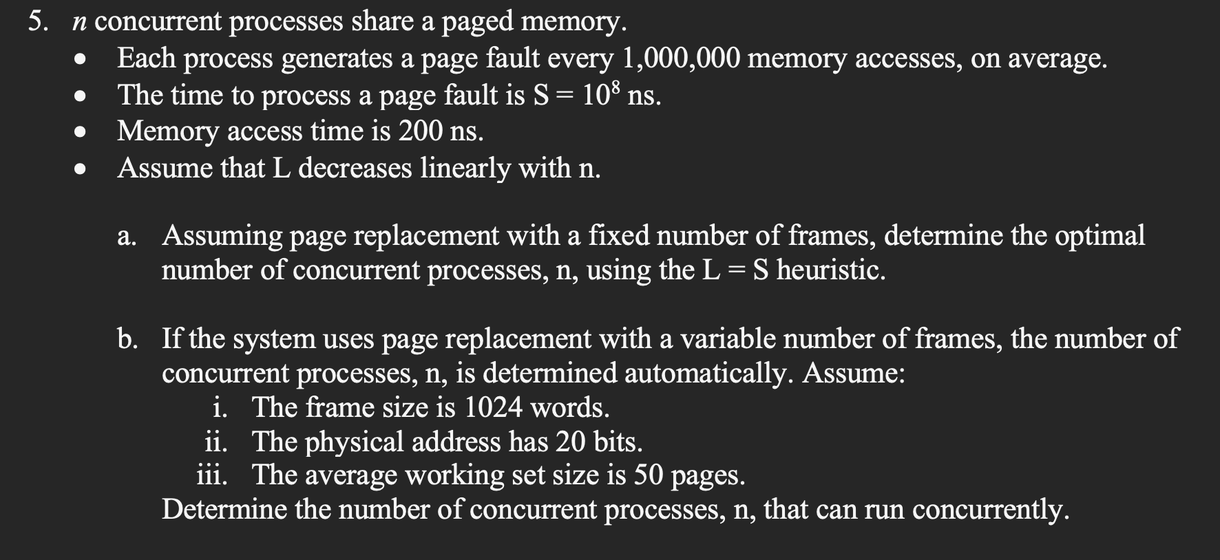Solved n concurrent processes share a paged memory. - Each | Chegg.com