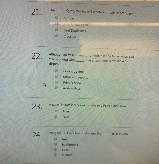 Solved The Query Wizard will create a simple select query. O | Chegg.com