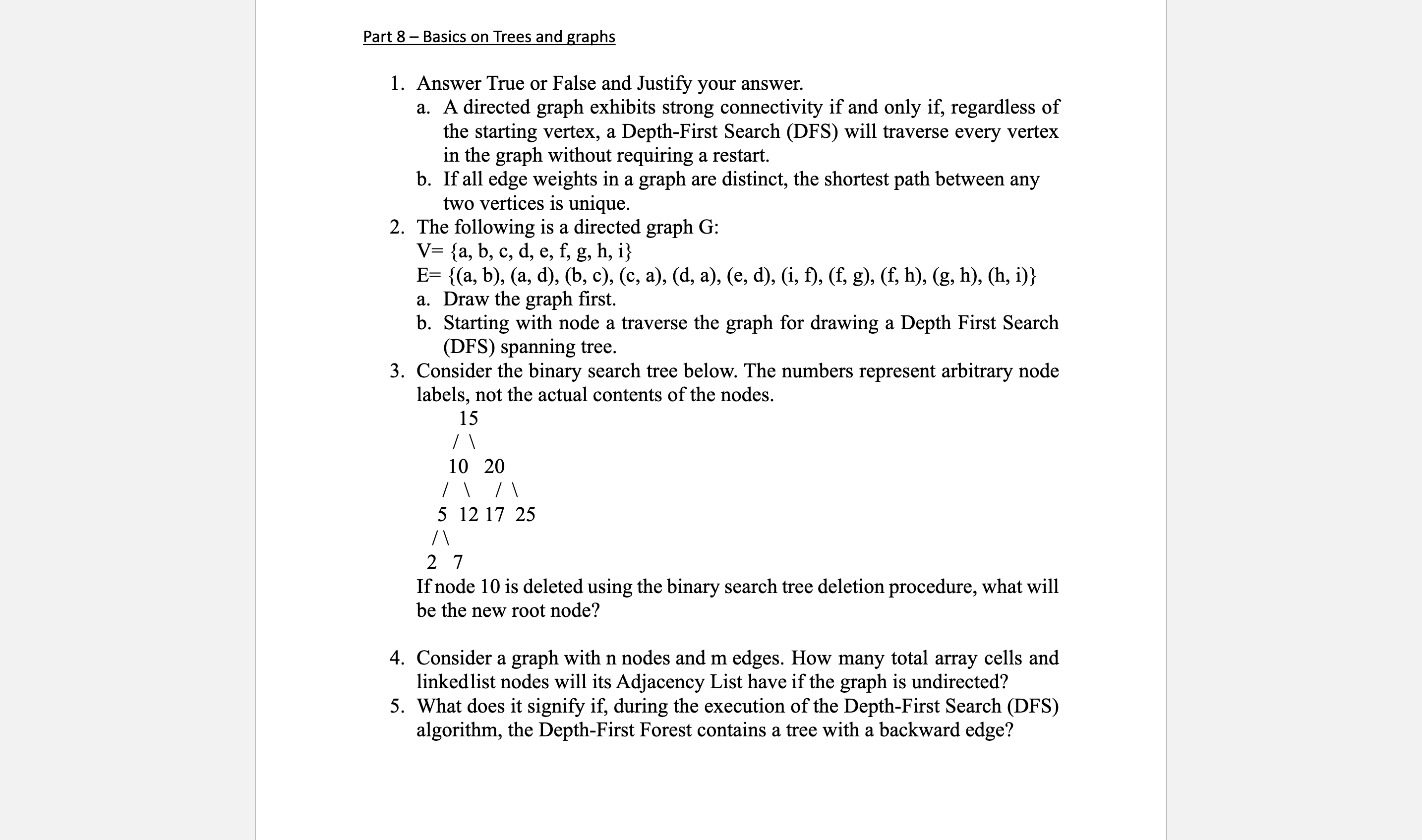 Solved 1. Draw the Union-Find data structure out after each | Chegg.com