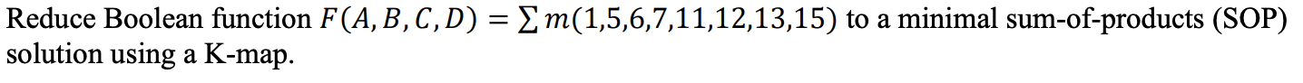 Solved Reduce Boolean Function 2912