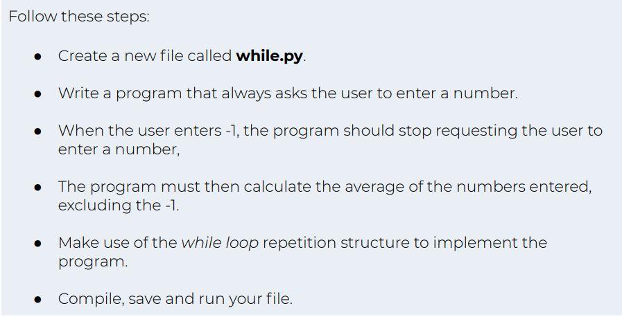 Solved Follow these steps: Create a new file called | Chegg.com