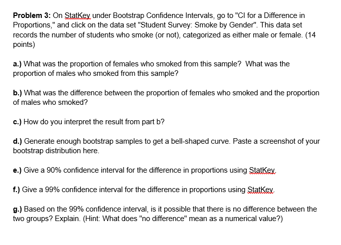 Solved Statkey Confidence Interval for a Difference in | Chegg.com
