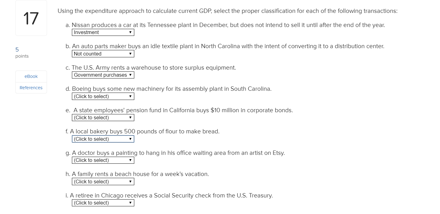 Solved Using the expenditure approach to calculate current | Chegg.com