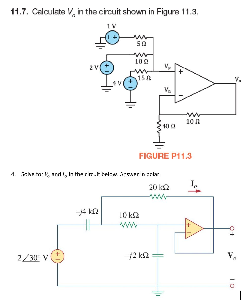 Solved 11.7. Calculate V, in the circuit shown in Figure | Chegg.com