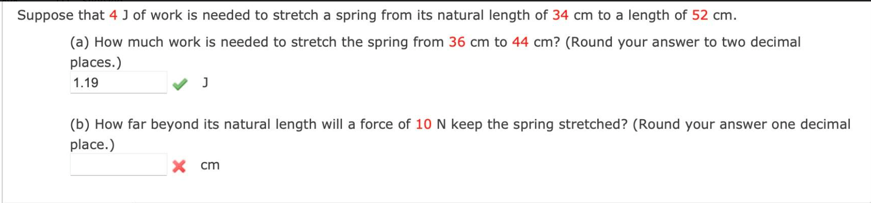 Solved Suppose that 4 J of work is needed to stretch a | Chegg.com