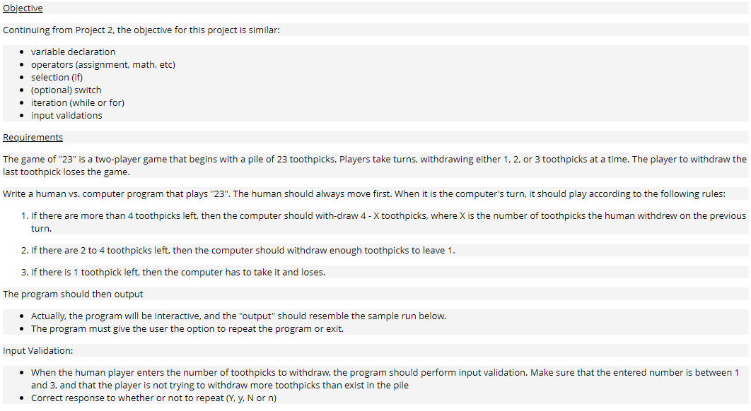 Solved Objective Continuing from Project 2, the objective | Chegg.com