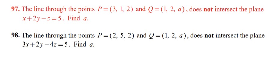 Solved The line through the points P=(2,5,2) ﻿and Q=(1,2,a), | Chegg.com
