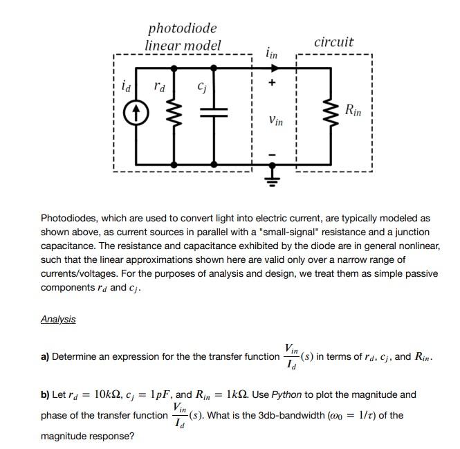 Solved Photodiodes, which are used to convert light into | Chegg.com