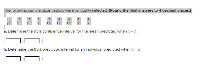 Solved a. Determine the 95% confidence interval for the mean | Chegg.com