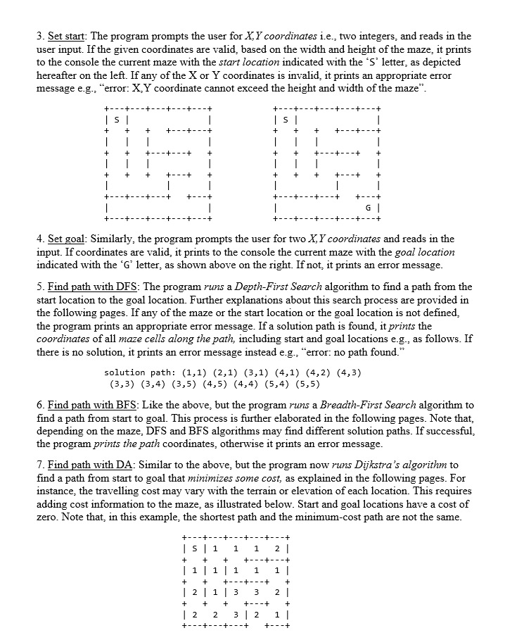 Planning Paths in a Maze Using Stacks and Queues | Chegg.com