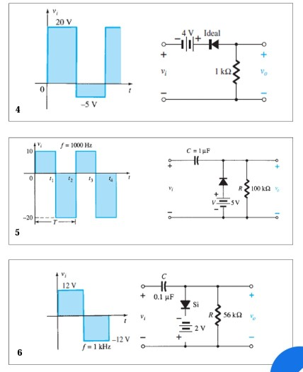 Solved Sketch The Output Waveform Vo For The Following