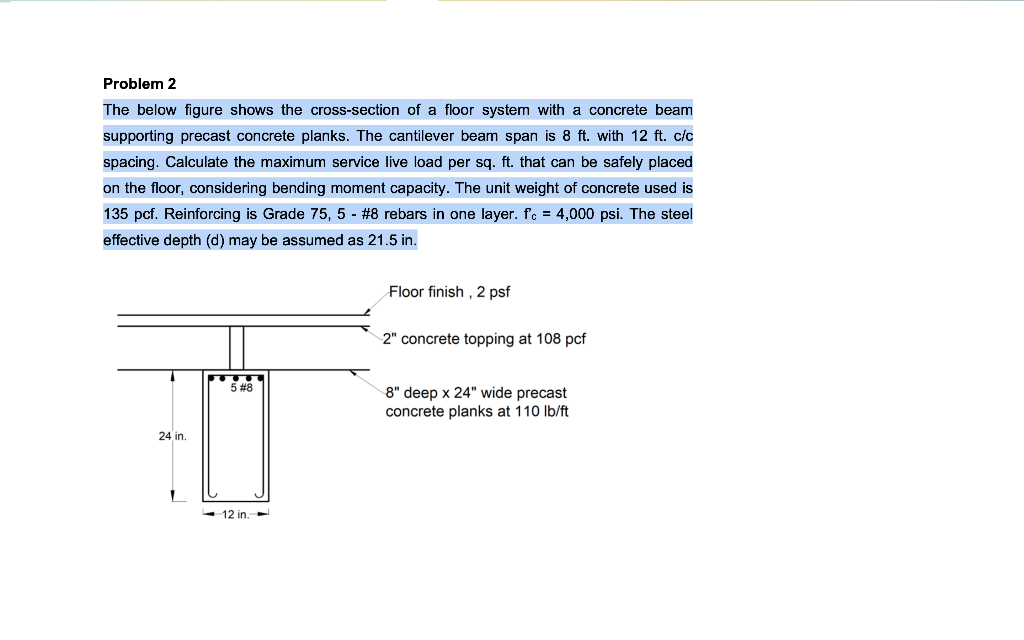 Solved The below figure shows the cross-section of a floor | Chegg.com