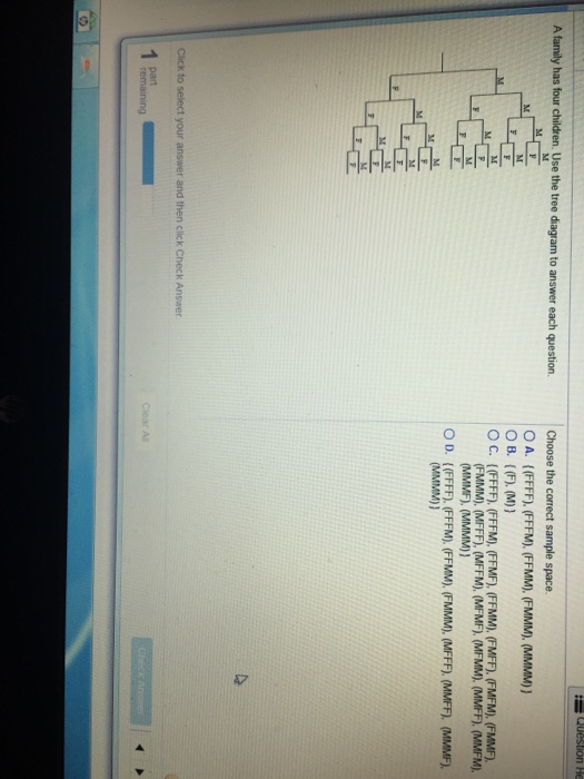 Solved has four children. Use the tree diagram to answer | Chegg.com