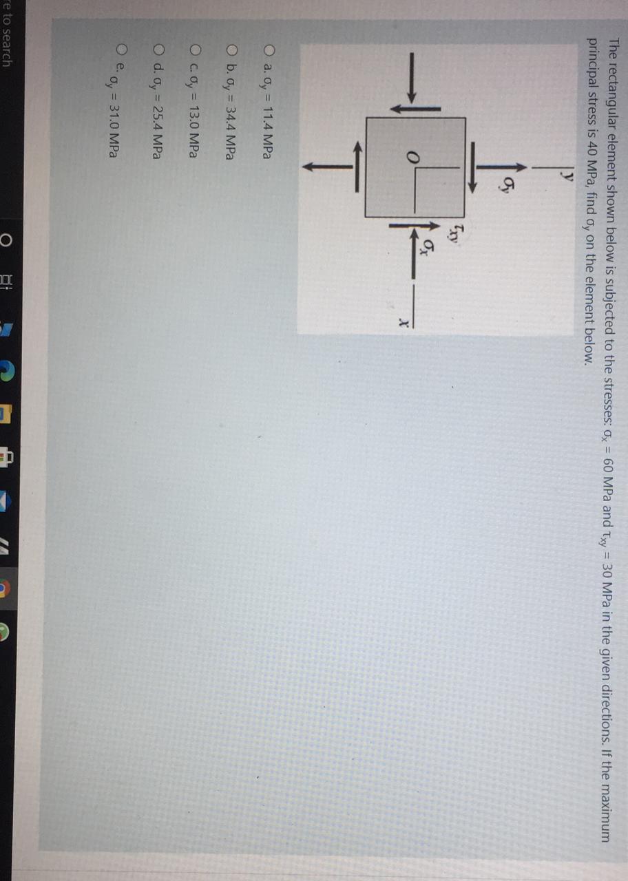 Solved The rectangular element shown below is subjected to | Chegg.com