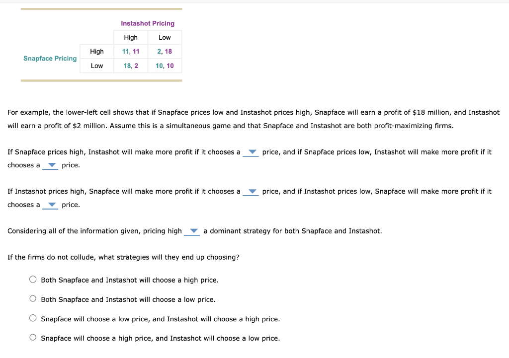 Solved 2. Using a payoff matrix to determine the equilibrium | Chegg.com