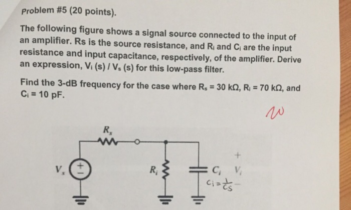 Solved Problem #5 (20 points). The following figure shows a | Chegg.com