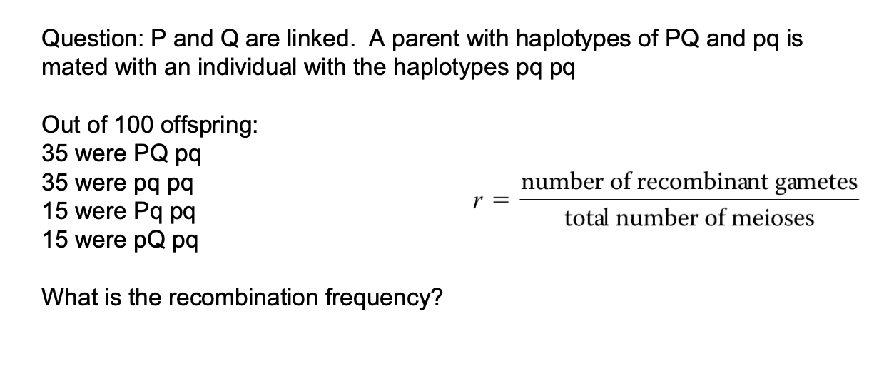 Solved Question: P and Q are linked. A parent with | Chegg.com